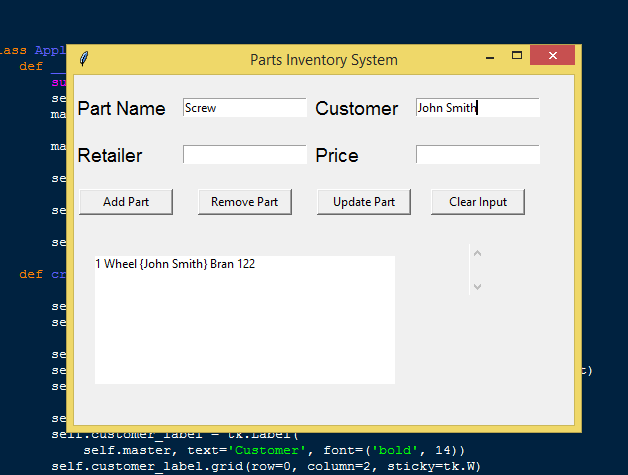 Parts Inventory System In Python Free Source Code Sourcecodester